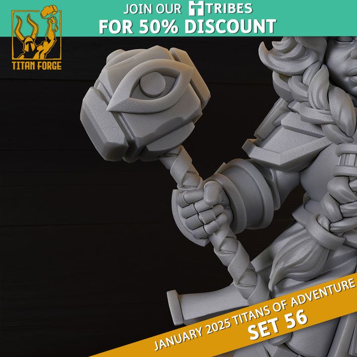 3D Printable RPG - DnD Hero Characters - Titans of Adventure Set 56 by Titan Forge Miniatures